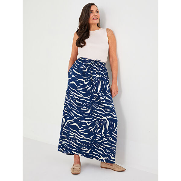 LCW GRACE Beli Lastikli Desenli A Kesim Viskon Kadın Etek LCW GRACE Beli Lastikli Desenli A Kesim Viskon Kadın Etek