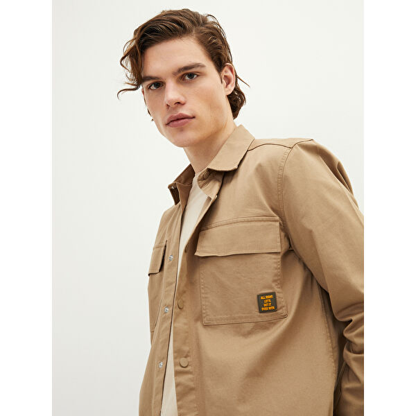 LCW CASUAL Regular Fit Uzun Kollu Gabardin Erkek Gömlek