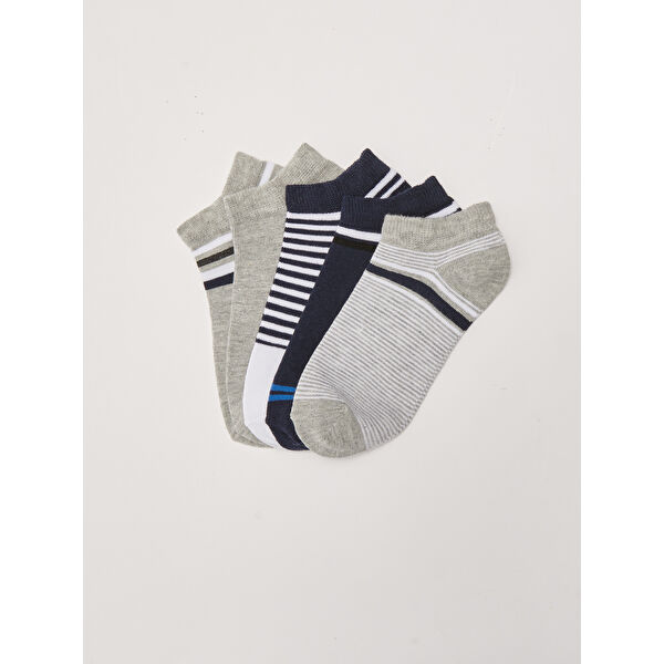 Çizgili Erkek Çocuk Patik Çorap 5'li Çizgili Erkek Çocuk Patik Çorap 5'li