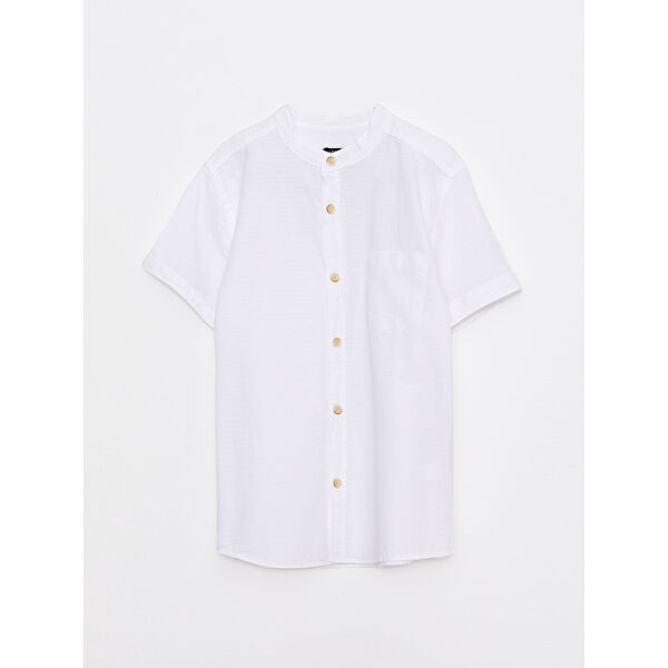 Hakim Yaka Basic Kısa Kollu Erkek Çocuk Gömlek