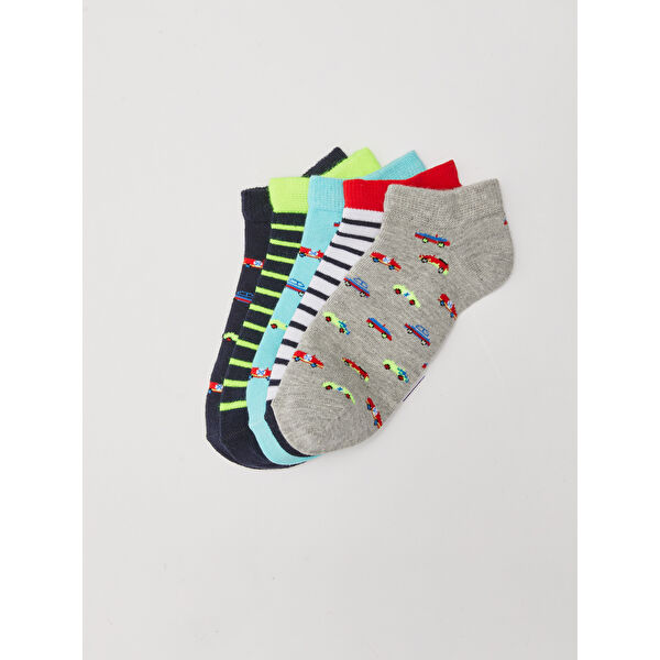 Desenli Erkek Çocuk Patik Çorap 5'li Desenli Erkek Çocuk Patik Çorap 5'li