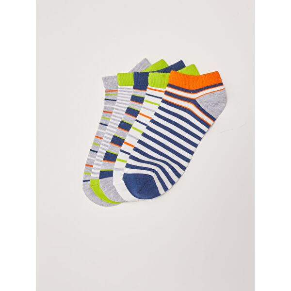 Çizgili Erkek Çocuk Patik Çorap 5'li