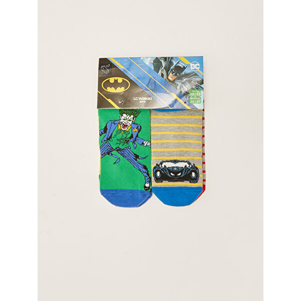 Batman Desenli Erkek Çocuk Patik Çorap 7'li