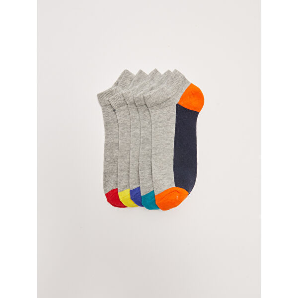 Renk Bloklu Erkek Çocuk Patik Çorap 5'li