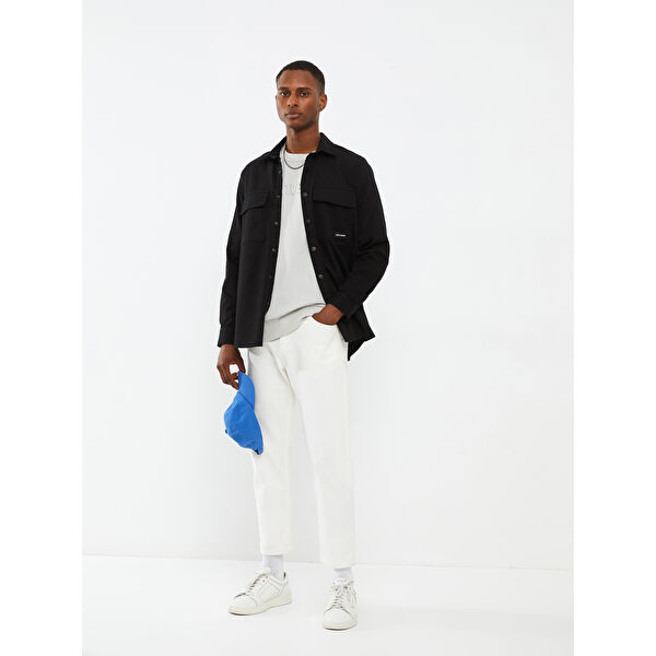 LCW CASUAL Regular Fit Uzun Kollu Gabardin Erkek Gömlek