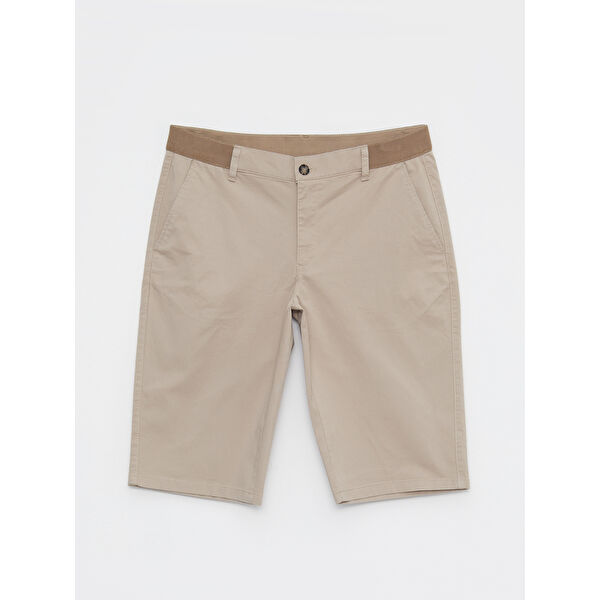 LCW BASIC Rahat Kalıp Gabardin Erkek Bermuda Şort LCW BASIC Rahat Kalıp Gabardin Erkek Bermuda Şort