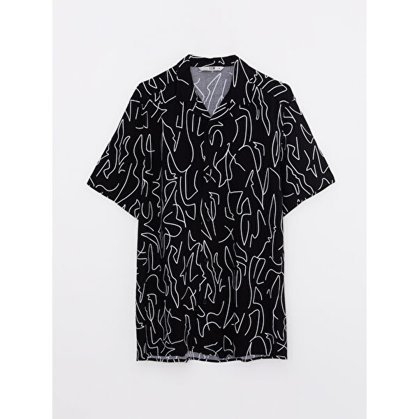 LCW VISION Slim Fit Resort Yaka Kısa Kollu Desenli Viskon Erkek Gömlek LCW VISION Slim Fit Resort Yaka Kısa Kollu Desenli Viskon Erkek Gömlek