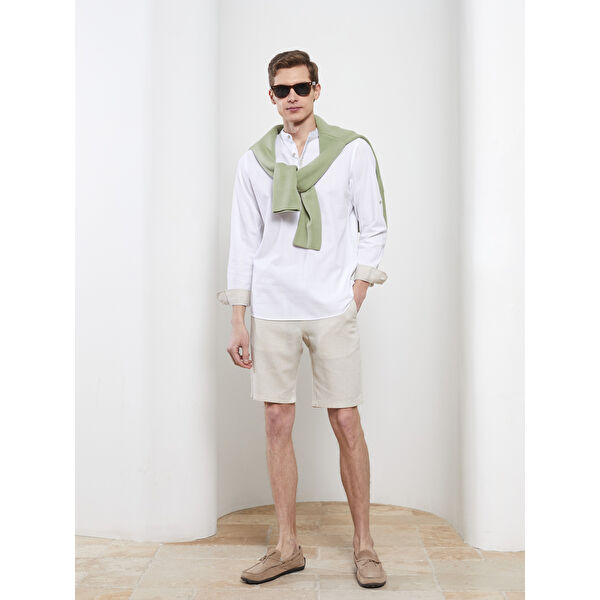 LCW VISION Slim Fit Hakim Yaka Uzun Kollu Erkek Gömlek