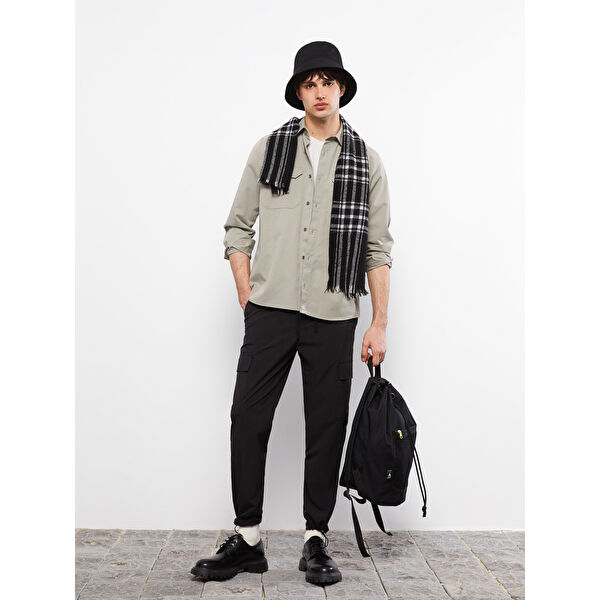 LCW CASUAL Regular Fit Uzun Kollu Gabardin Erkek Gömlek