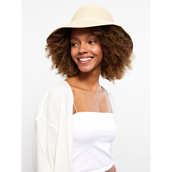 Fiyonk Detaylı Kadın Hasır Fötr Şapka Fiyonk Detaylı Kadın Hasır Fötr Şapka