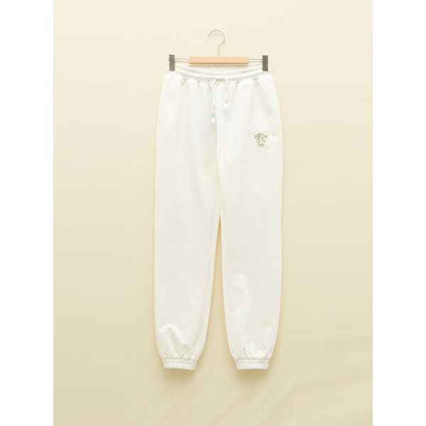 Beli Lastikli Basic Organik Pamuklu Kız Çocuk Jogger Eşofman Altı
