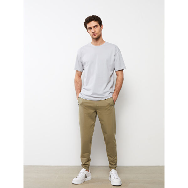 LCW BASIC Oversize Bisiklet Yaka Kısa Kollu Penye Erkek Tişört