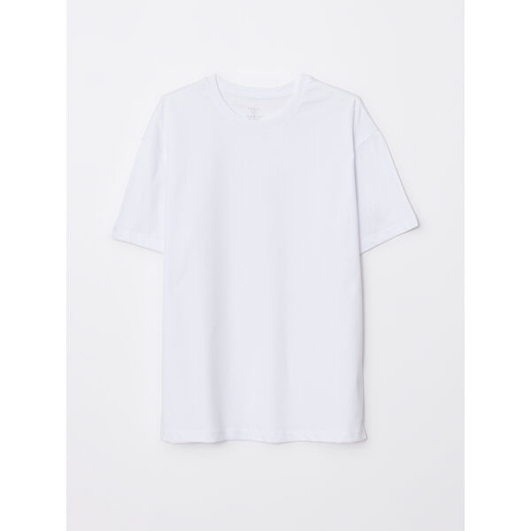 LCW BASIC Oversize Bisiklet Yaka Kısa Kollu Penye Erkek Tişört LCW BASIC Oversize Bisiklet Yaka Kısa Kollu Penye Erkek Tişört