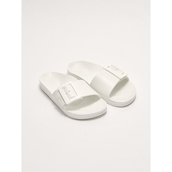 Tek Bantlı Toka Detaylı Kadın Terlik