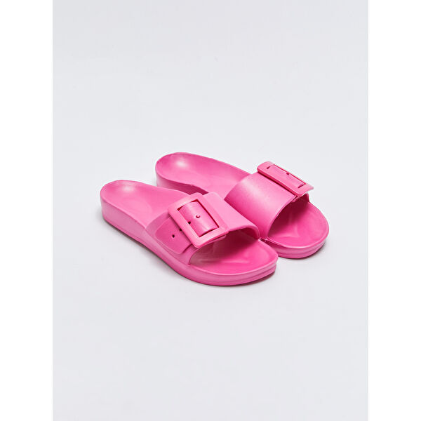 Tek Bantlı Toka Detaylı Kadın Terlik