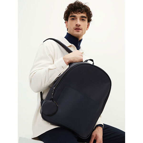 Deri Görünümlü Erkek Sırt Çantası Deri Görünümlü Erkek Sırt Çantası