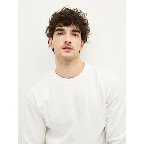 LCW CASUAL Oversize Bisiklet Yaka Uzun Kollu Erkek Sweatshirt