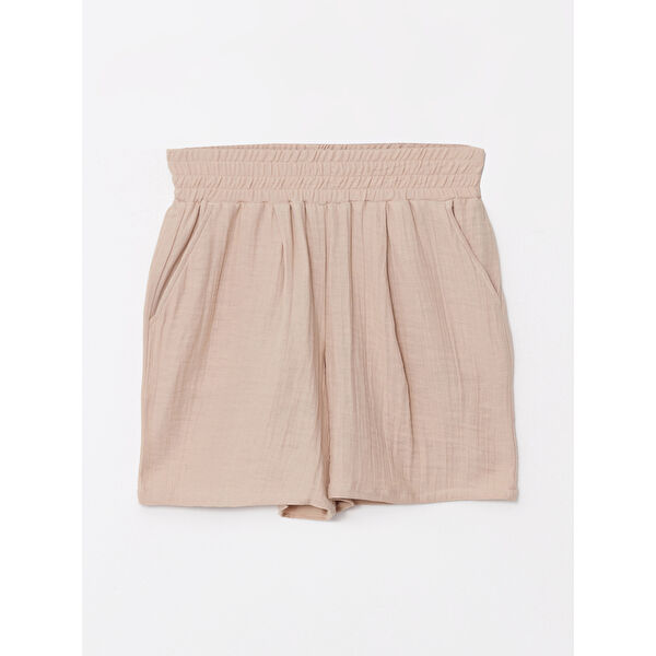 LCW CLASSIC Beli Lastikli Düz Cep Detaylı Kadın Şort