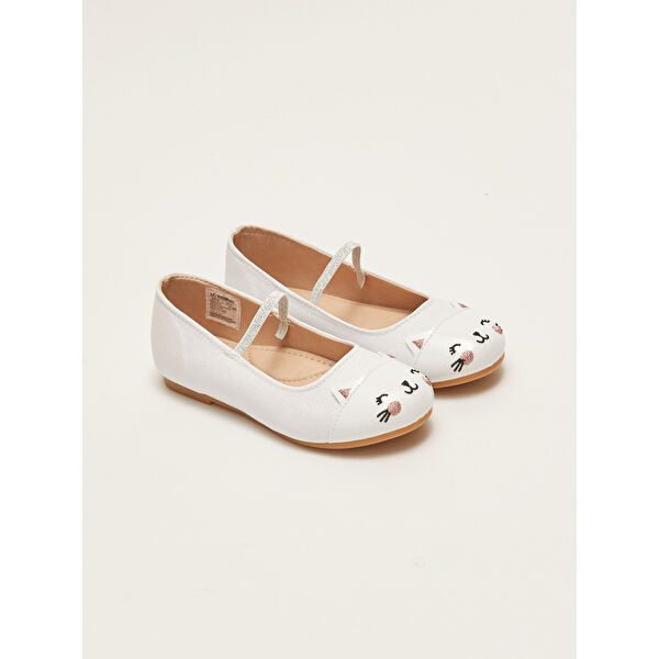 Nakış Detaylı Lastikli Kız Çocuk Babet