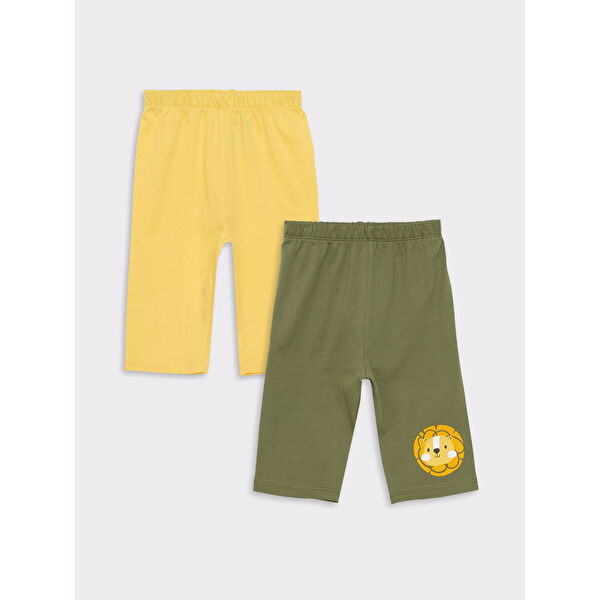 Beli Lastikli Pamuklu Erkek Bebek Pijama Alt 2'li