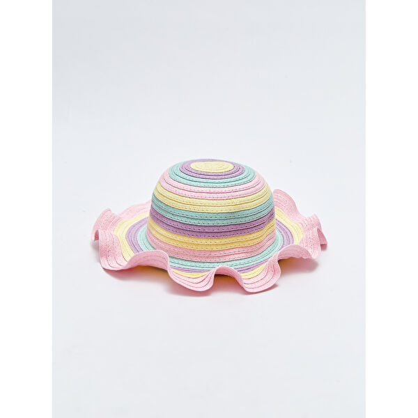 Renk Bloklu Kız Bebek Şapka Renk Bloklu Kız Bebek Şapka