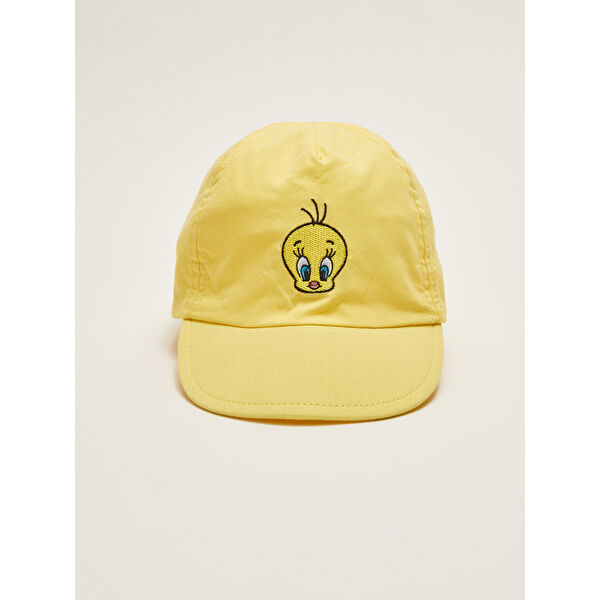 Tweety Baskılı Kız Bebek Şapka