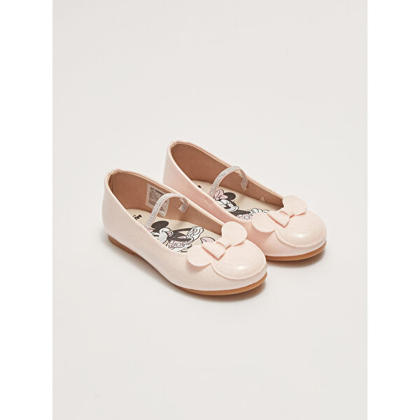 Minnie Mouse Lisanslı Fiyonk Detaylı Lastikli Kız Çocuk Babet