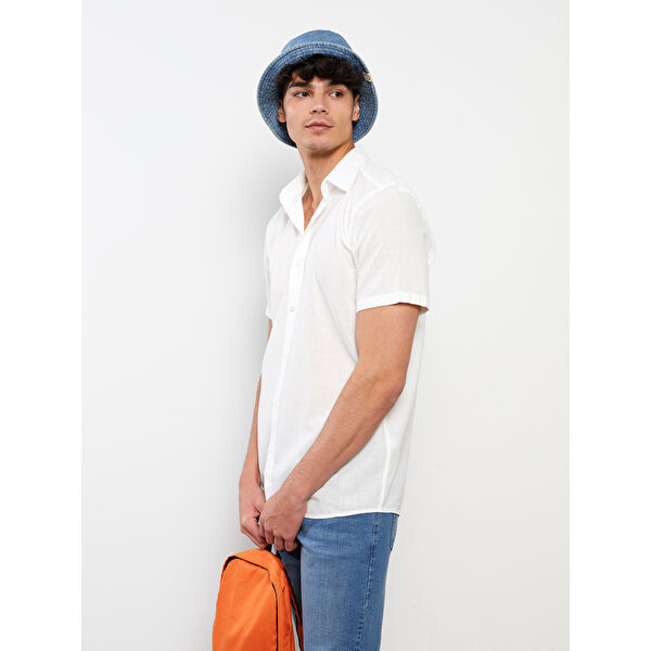 LCW CASUAL Rahat Kalıp Kısa Kollu Gabardin Erkek Gömlek LCW CASUAL Rahat Kalıp Kısa Kollu Gabardin Erkek Gömlek