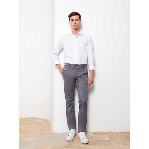 LCW CLASSIC Dar Kalıp Gabardin Erkek Chino Pantolon LCW CLASSIC Dar Kalıp Gabardin Erkek Chino Pantolon