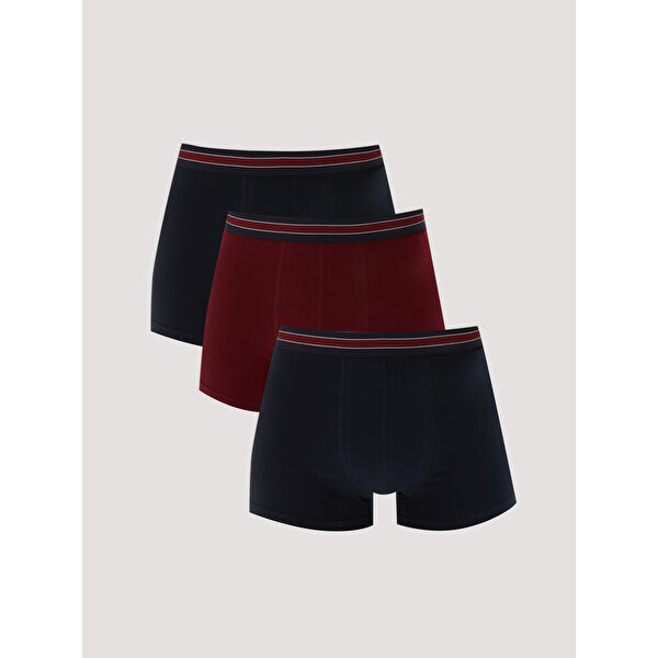 Standart Kalıp Esnek Kumaş Erkek Boxer 3'lü