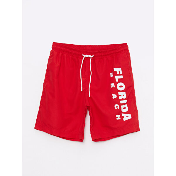 XSIDE Diz Hizası Boy Baskılı Erkek Deniz Şortu