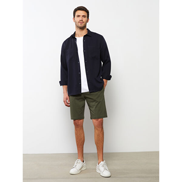 Standart Kalıp Örme Erkek Şort