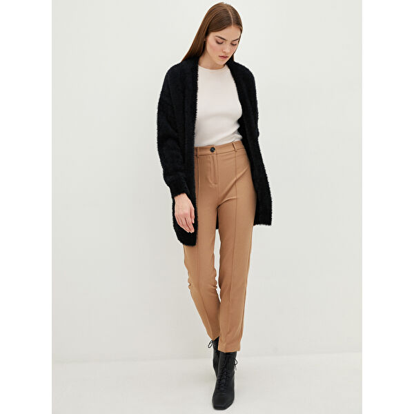 MODEST Slim Fit Düz Dobby Kumaş Kadın Pantolon