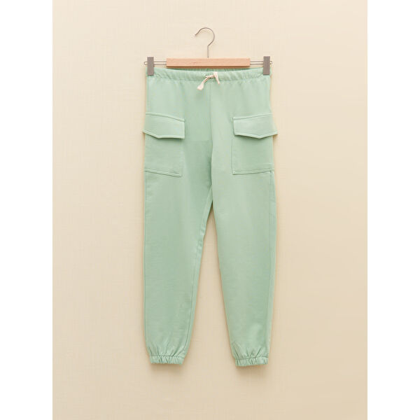 LCW GREEN Beli Lastikli Basic Kız Çocuk Jogger Eşofman Altı