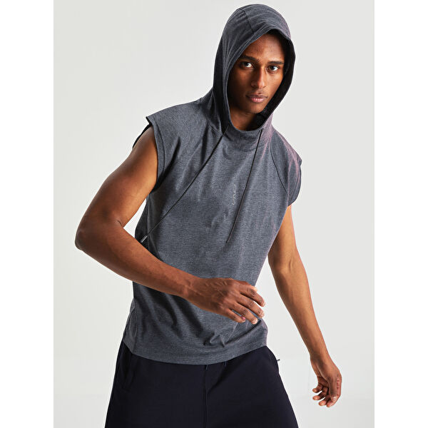 LCW SPORTS Kapüşonlu Kolsuz Baskılı Erkek Spor Atlet LCW SPORTS Kapüşonlu Kolsuz Baskılı Erkek Spor Atlet