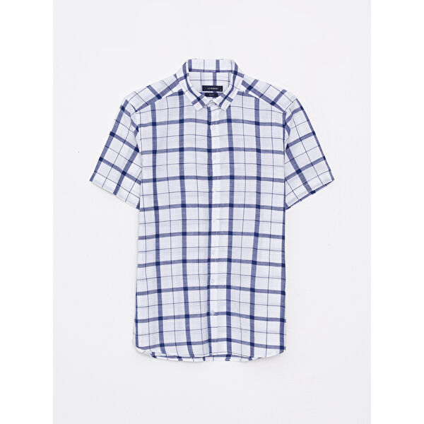 LCW CLASSIC Slim Fit Kısa Kollu Ekose Erkek Gömlek LCW CLASSIC Slim Fit Kısa Kollu Ekose Erkek Gömlek