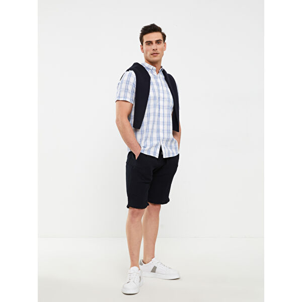 LCW CLASSIC Regular Fit Kısa Kollu Ekose Erkek Gömlek