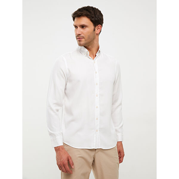 LCW BASIC Regular Fit Uzun Kollu Poplin Erkek Gömlek LCW BASIC Regular Fit Uzun Kollu Poplin Erkek Gömlek