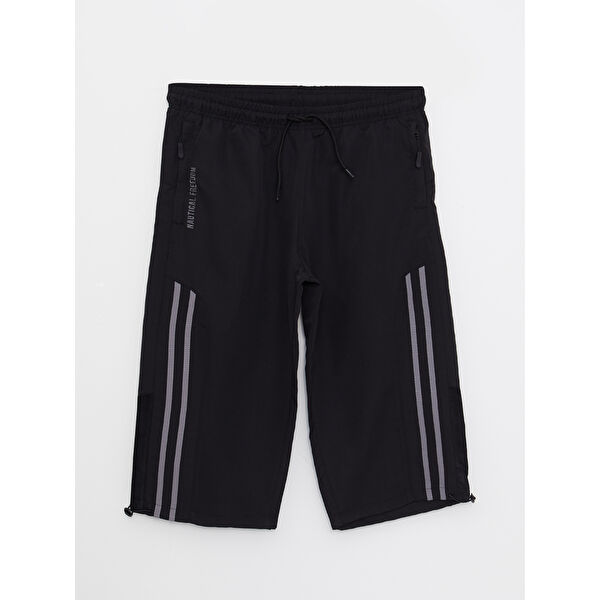 Diz Altı Boy Baskılı Erkek Deniz Şortu