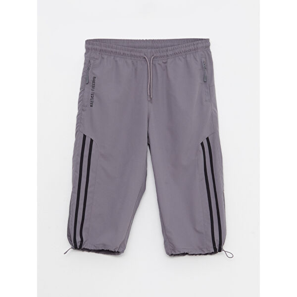 Diz Altı Boy Baskılı Erkek Deniz Şortu