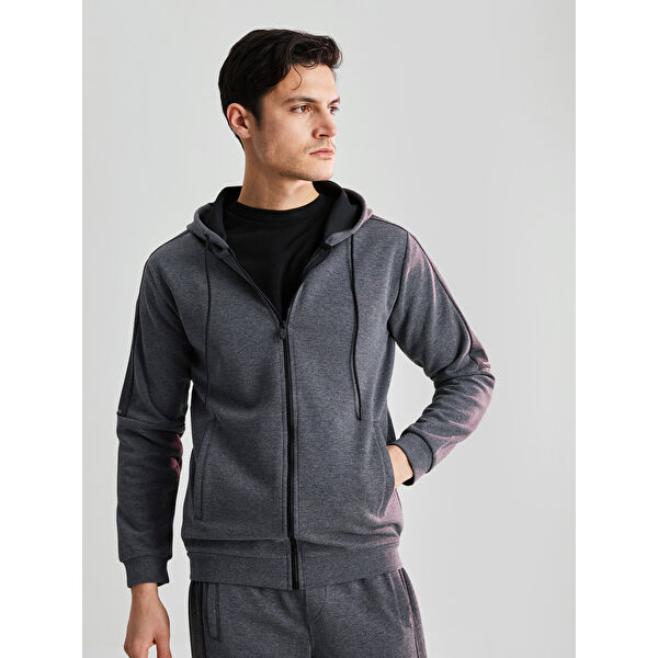 LCW SPORTS Standart Kalıp Kapüşonlu Erkek Spor Hırka LCW SPORTS Standart Kalıp Kapüşonlu Erkek Spor Hırka