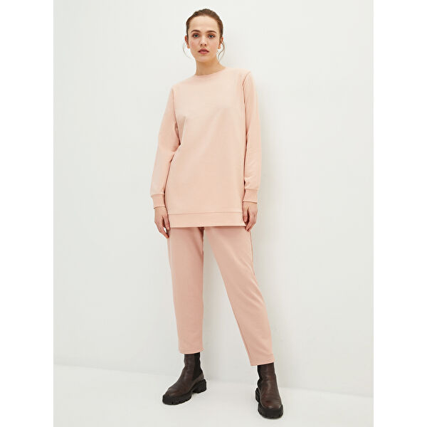 MODEST Beli Lastikli Rahat Kalıp Düz Kadın Pantolon MODEST Beli Lastikli Rahat Kalıp Düz Kadın Pantolon