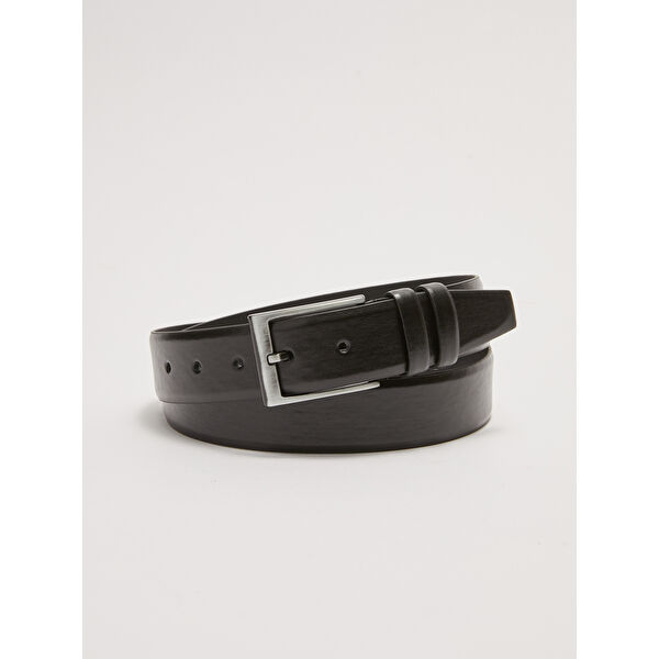 Deri Görünümlü Erkek Kot Kemeri