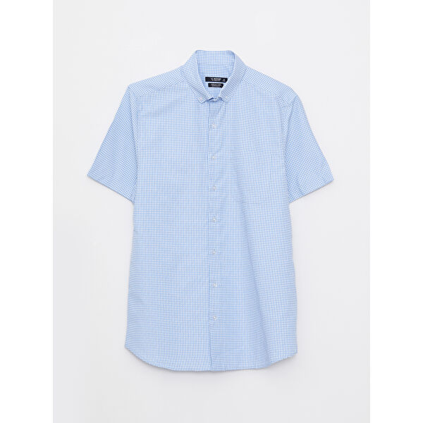 LCW FORMAL Regular Fit Kısa Kollu Ekose Erkek Gömlek