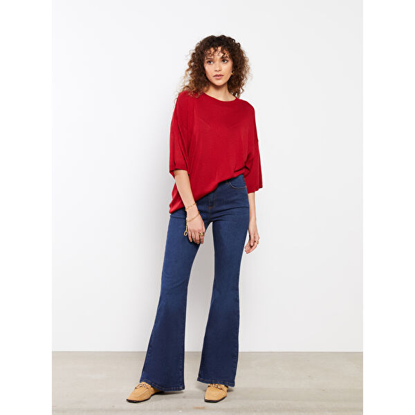 LCW BASIC Skinny Fit Cep Detaylı Kadın Rodeo Jean Pantolon