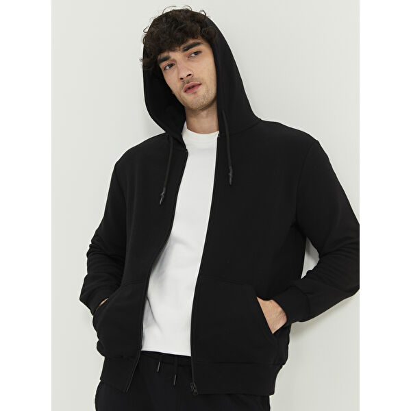 XSIDE Kapüşonlu Uzun Kollu Fermuarlı Erkek Sweatshirt XSIDE Kapüşonlu Uzun Kollu Fermuarlı Erkek Sweatshirt
