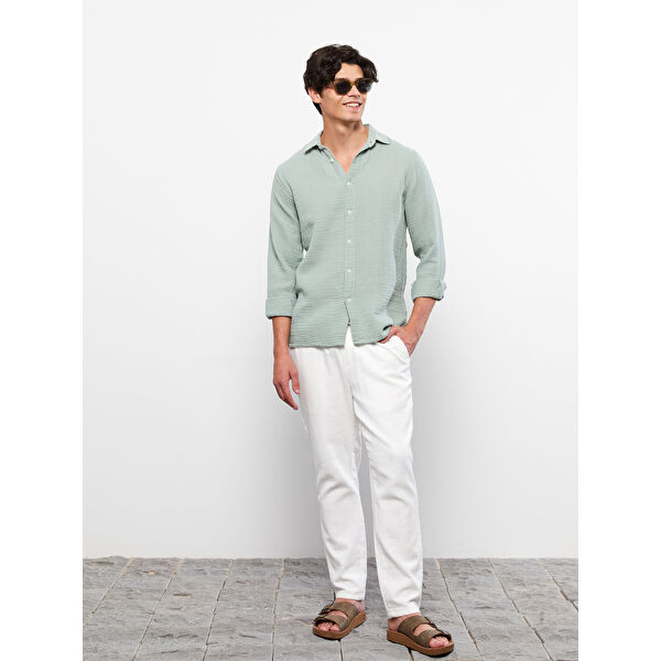 LCW CASUAL Regular Fit Uzun Kollu Poplin Erkek Gömlek LCW CASUAL Regular Fit Uzun Kollu Poplin Erkek Gömlek