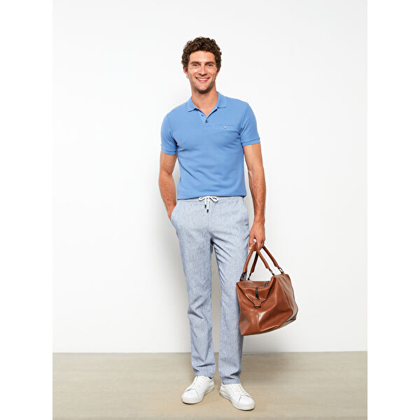Slim Fit Keten Erkek Pantolon