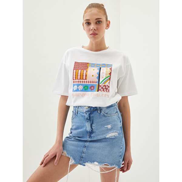 Standart Fit Düz Cep Detaylı Kadın Rodeo Jean Etek