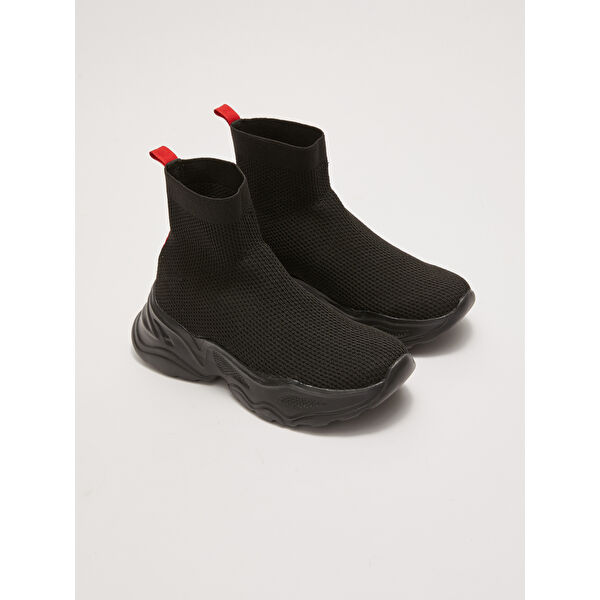 Kendinden Desenli Kalın Taban Kadın Bot